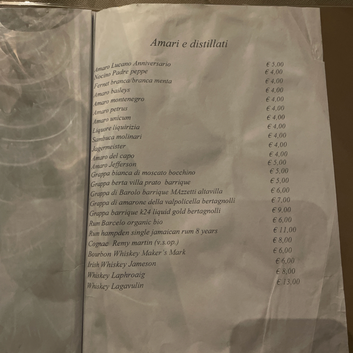 Menus of Osteria al Casale on Fooday - Your Trusted Food Guide App