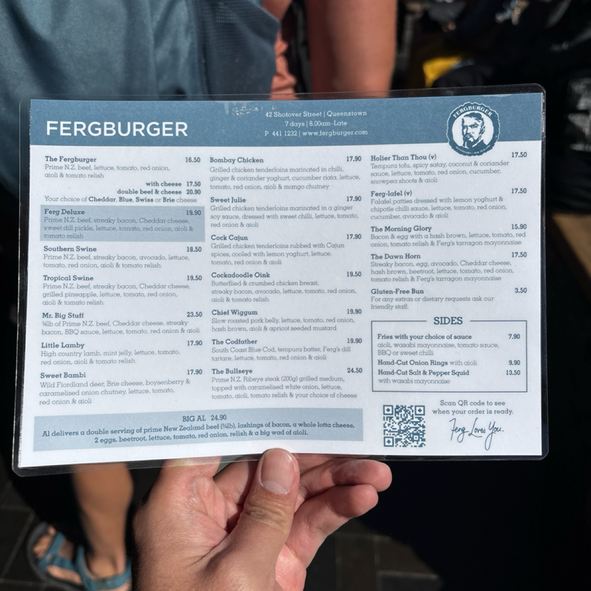 Fergburger 的菜單照片在 Fooday 美食社群 | 找餐廳不踩雷，最真實的美食 App