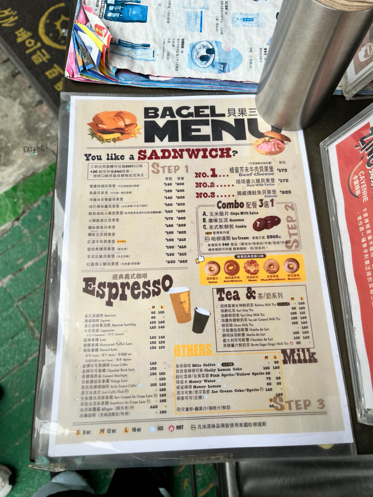 SONNEY’S BAGEL 的菜單照片在 Fooday 美食社群 | 找餐廳不踩雷，最真實的美食 App