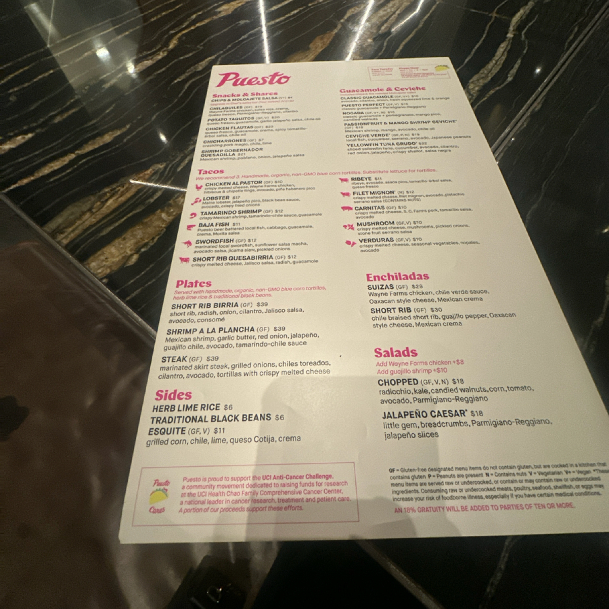 Puesto Anaheim 的菜單照片在 Fooday 美食社群 | 找餐廳不踩雷，最真實的美食 App