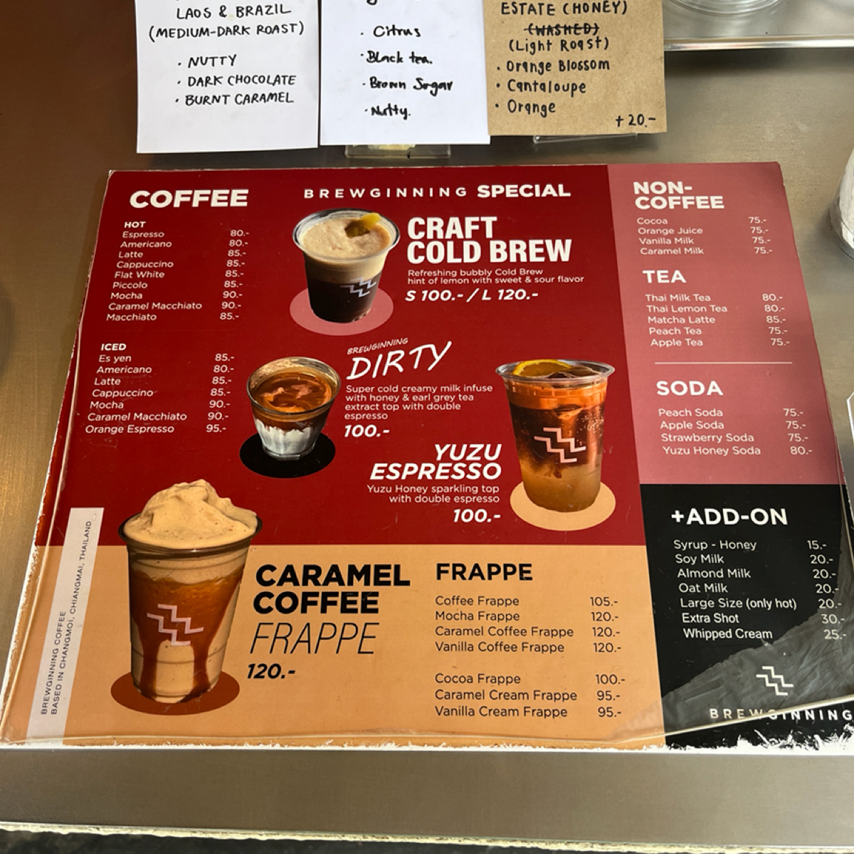 Brewginning Coffee 的菜單照片在 Fooday 美食社群 | 找餐廳不踩雷，最真實的美食 App