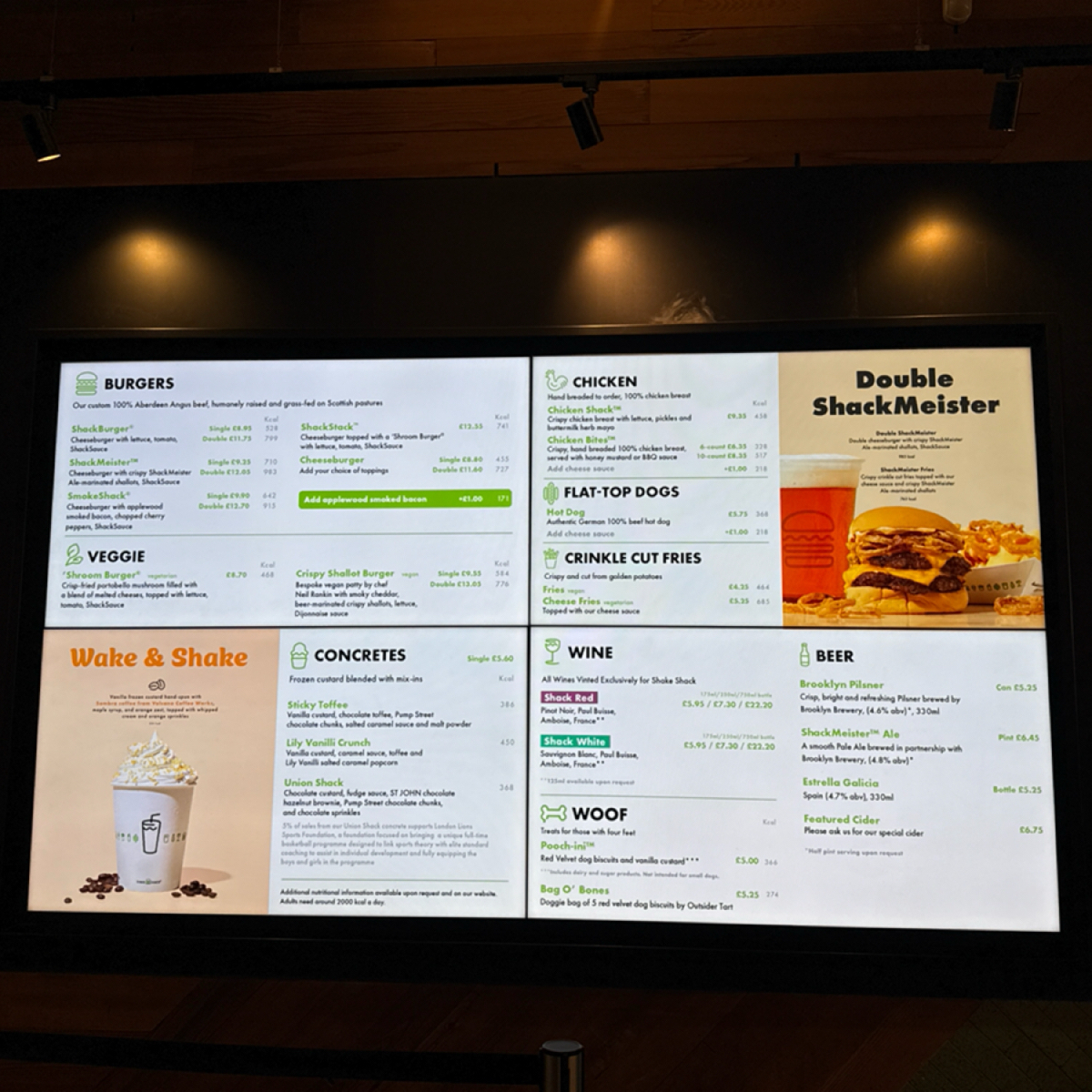 Shake shack Westfield Stratford 的菜單照片在 Fooday 美食社群 | 找餐廳不踩雷，最真實的美食 App