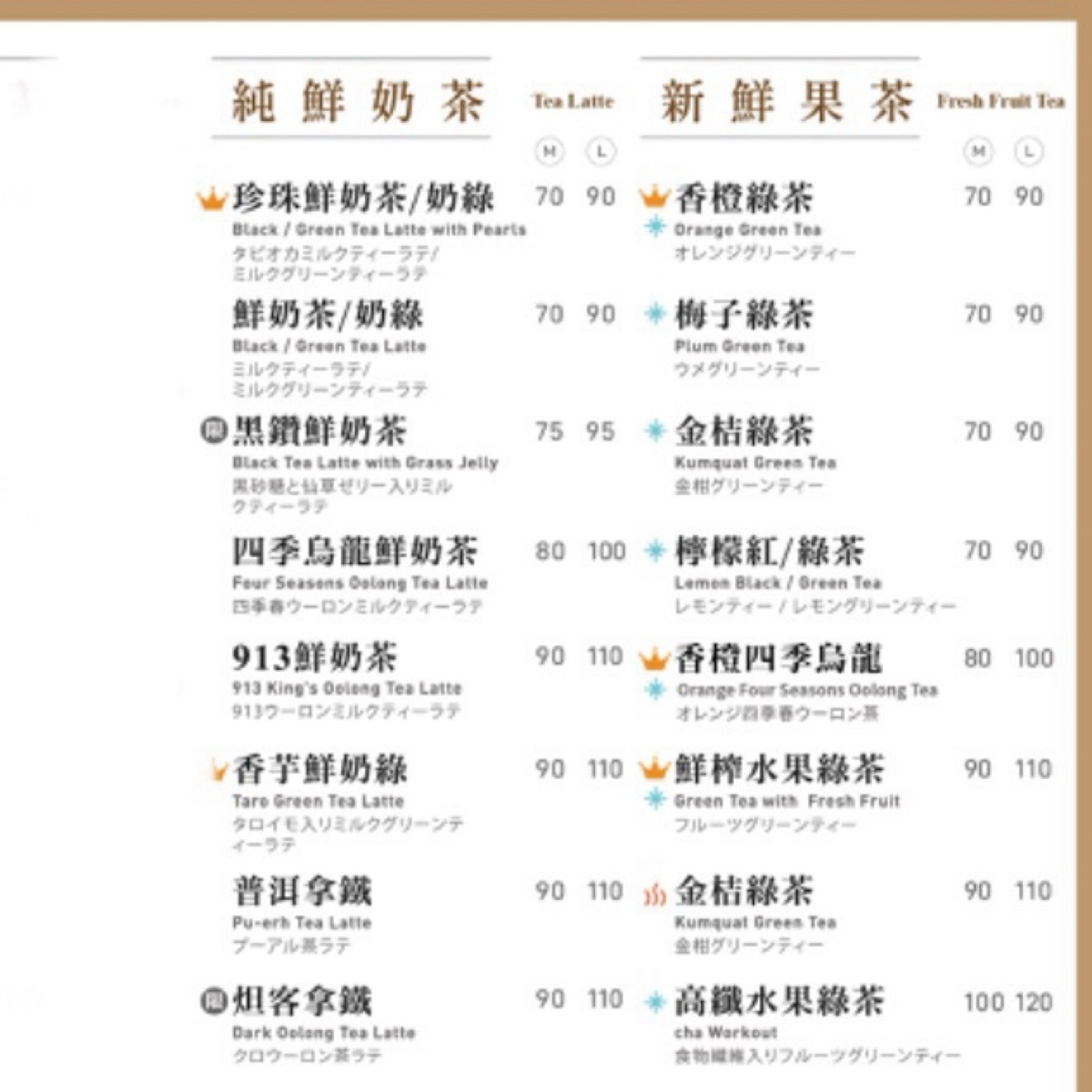 天仁茗茶 三創生活園區店 的菜單照片在 Fooday 美食社群 | 找餐廳不踩雷，最真實的美食 App